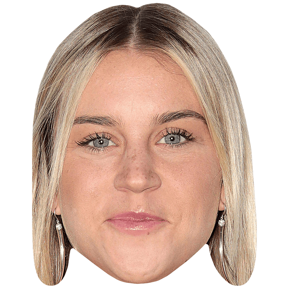Alessia Russo (Smile) Celebrity Mask, Flat Card Face, Fancy Dress Mask ...
