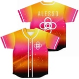 Alesso Merch Baseball Jersey Tops V-Neck Short Sleeve Button-up Shirts ...