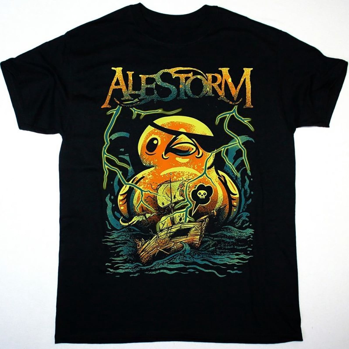 Alestorm Pirate Metal Heavy Rock Band Drunken Duck Artwork T-Shirt ...
