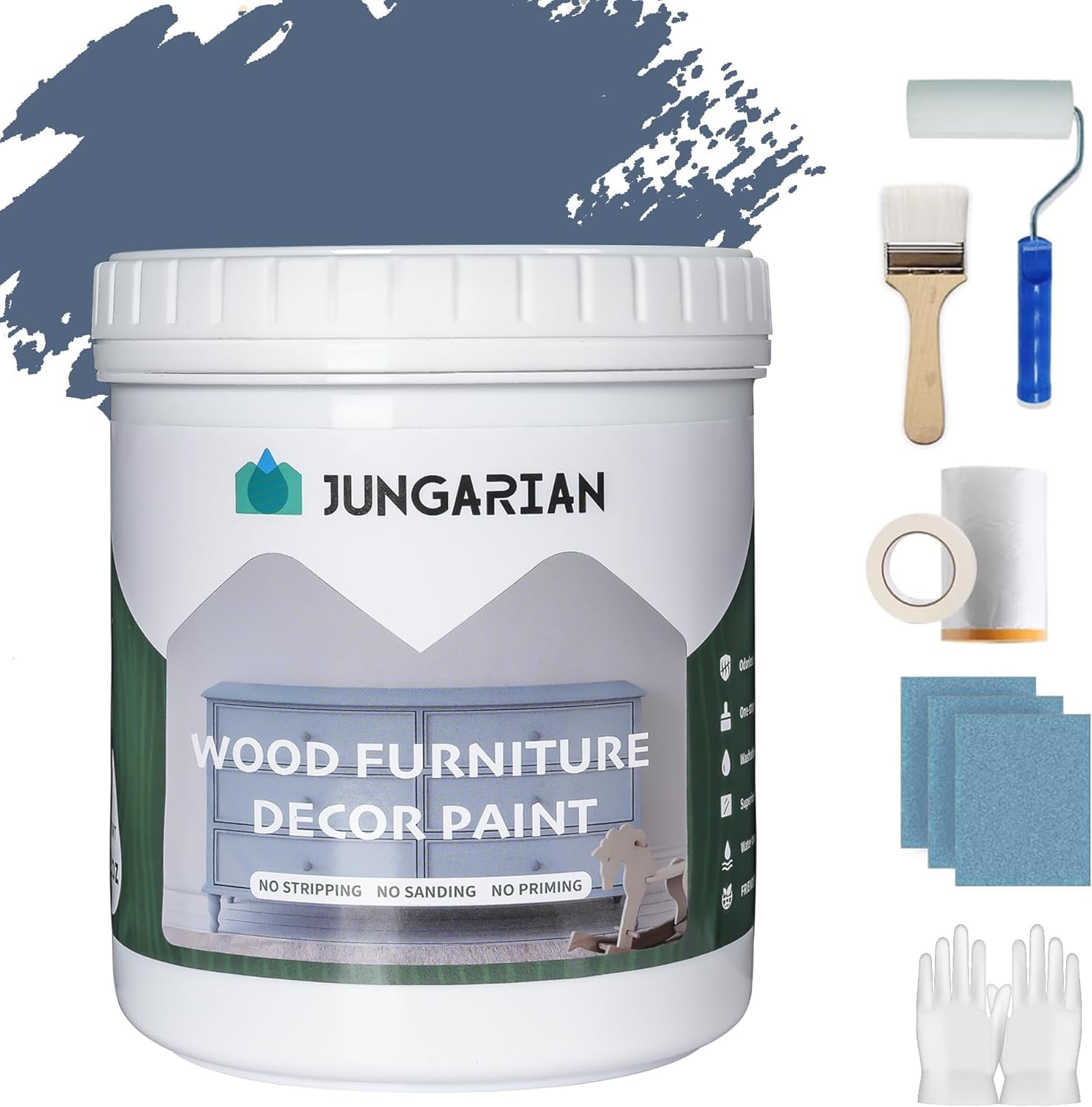 Aleutian Furniture Paint Kit 32oz with Tools - Water-based & Low Odor ...