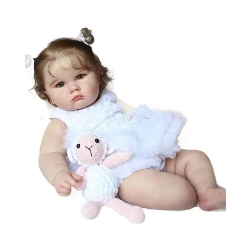 AlevRam 24-inch Doll with Soft Silicone Head & Limbs - Realistic Hand ...