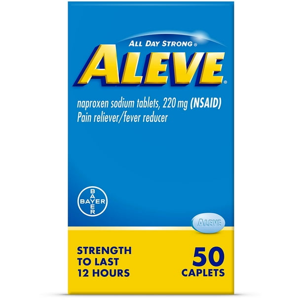 Aleve Caplets Naproxen Sodium Pain Reliever (NSAID) (Pack of 12 ...