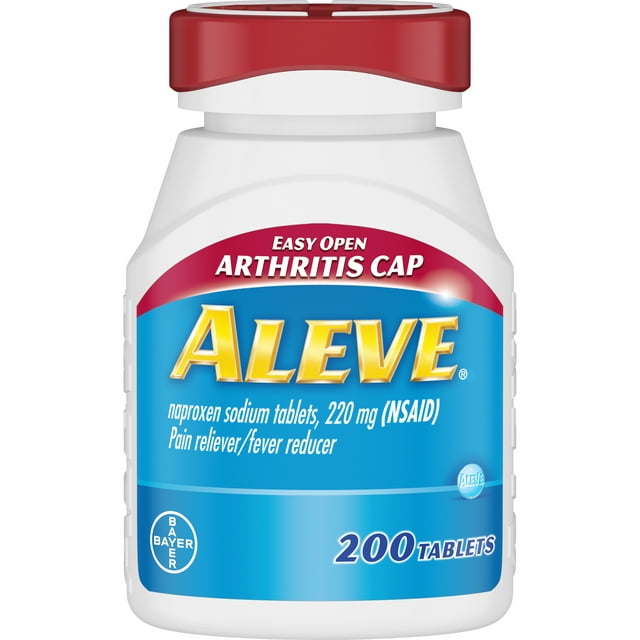 Aleve OTC Pain Reliever/Fever Reducer Naproxen Sodium Tablets, 220 mg ...