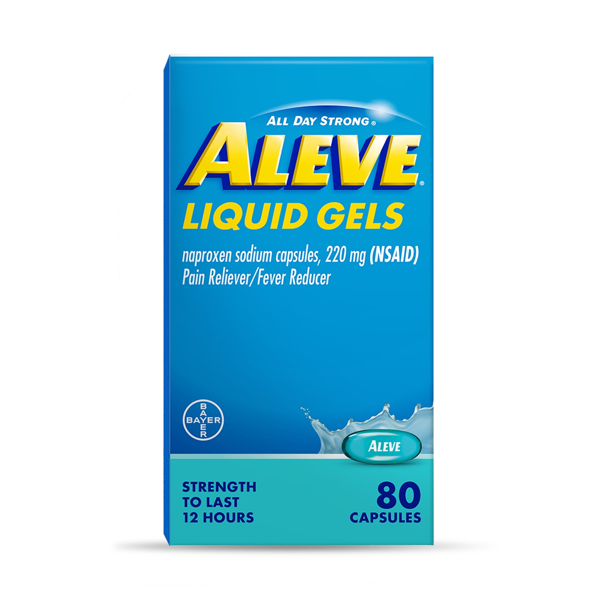 Aleve Liquid Gels for Arthritis Pain Relief & Fever Reducer, Backache ...