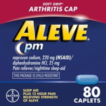 Aleve PM Soft Grip Arthritis Cap Pain Reliever/Nighttime Sleep-Aid ...