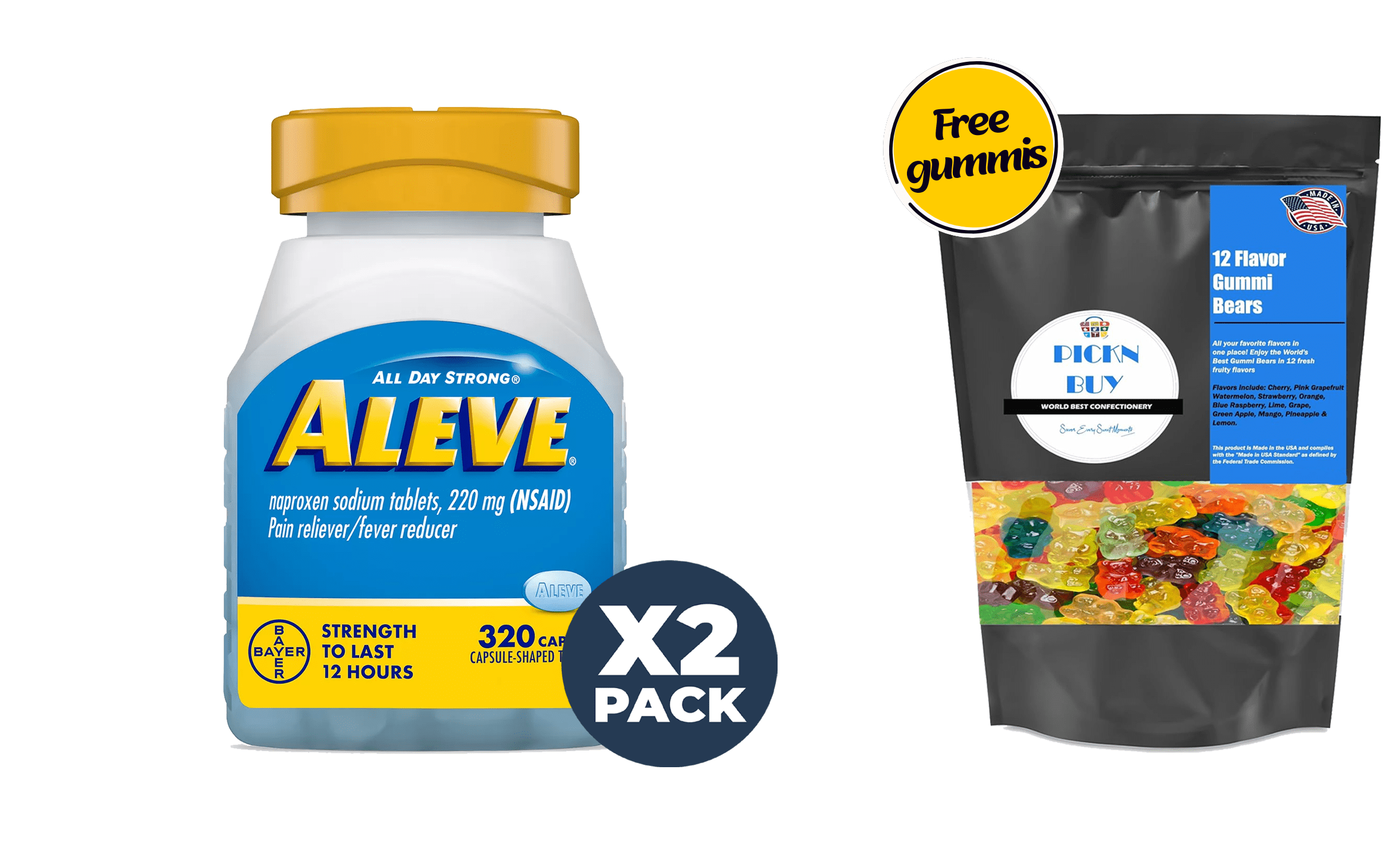 Aleve Pain Reliever Caplets NSAID, 220 mg Naproxen Sodium. - Walmart.com