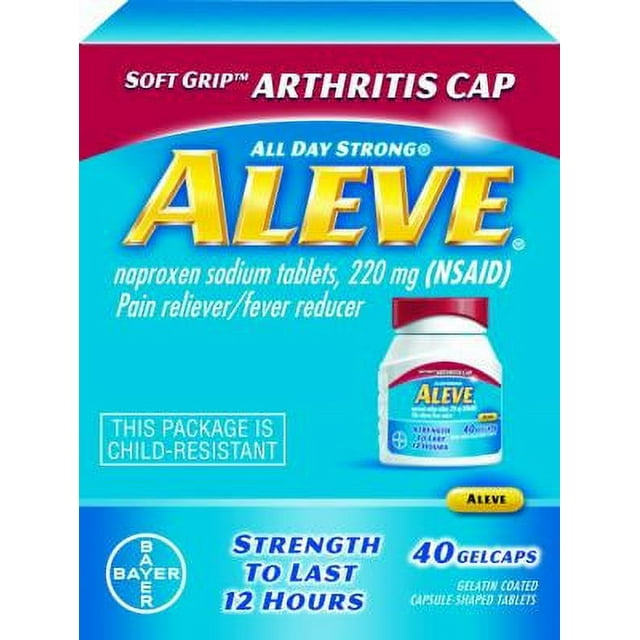 Aleve Soft Grip Arthritis Pain Reliever Gelcaps, 40 ea - Walmart.com