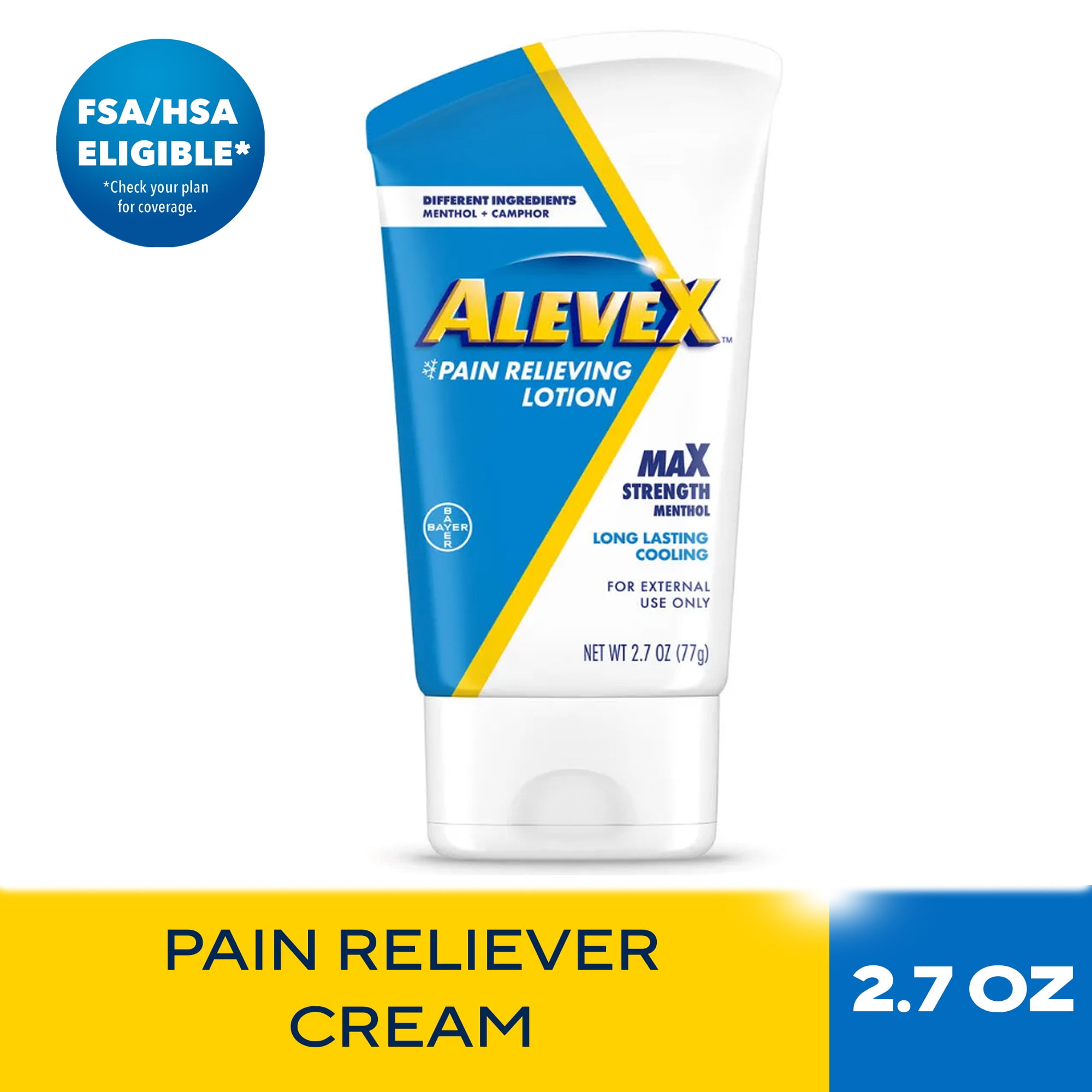 AleveX Pain Relieving Lotion, Pain Reliever, 2.7oz - Walmart.com