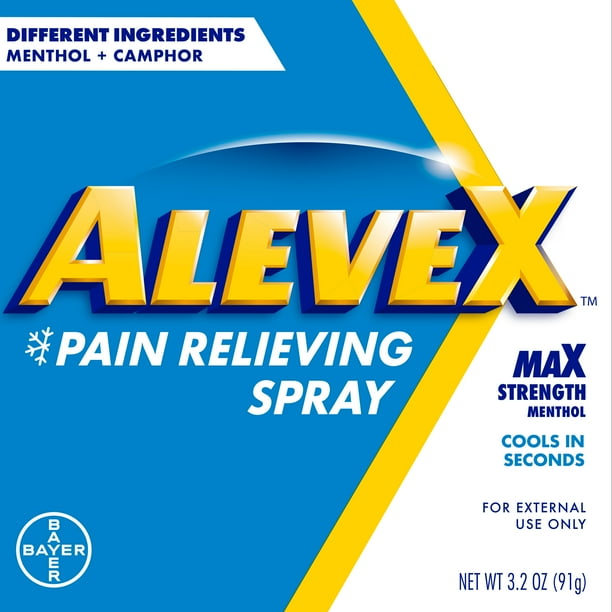AleveX Pain Relieving Spray, Topical Pain Reliever, 3.2oz - Walmart ...