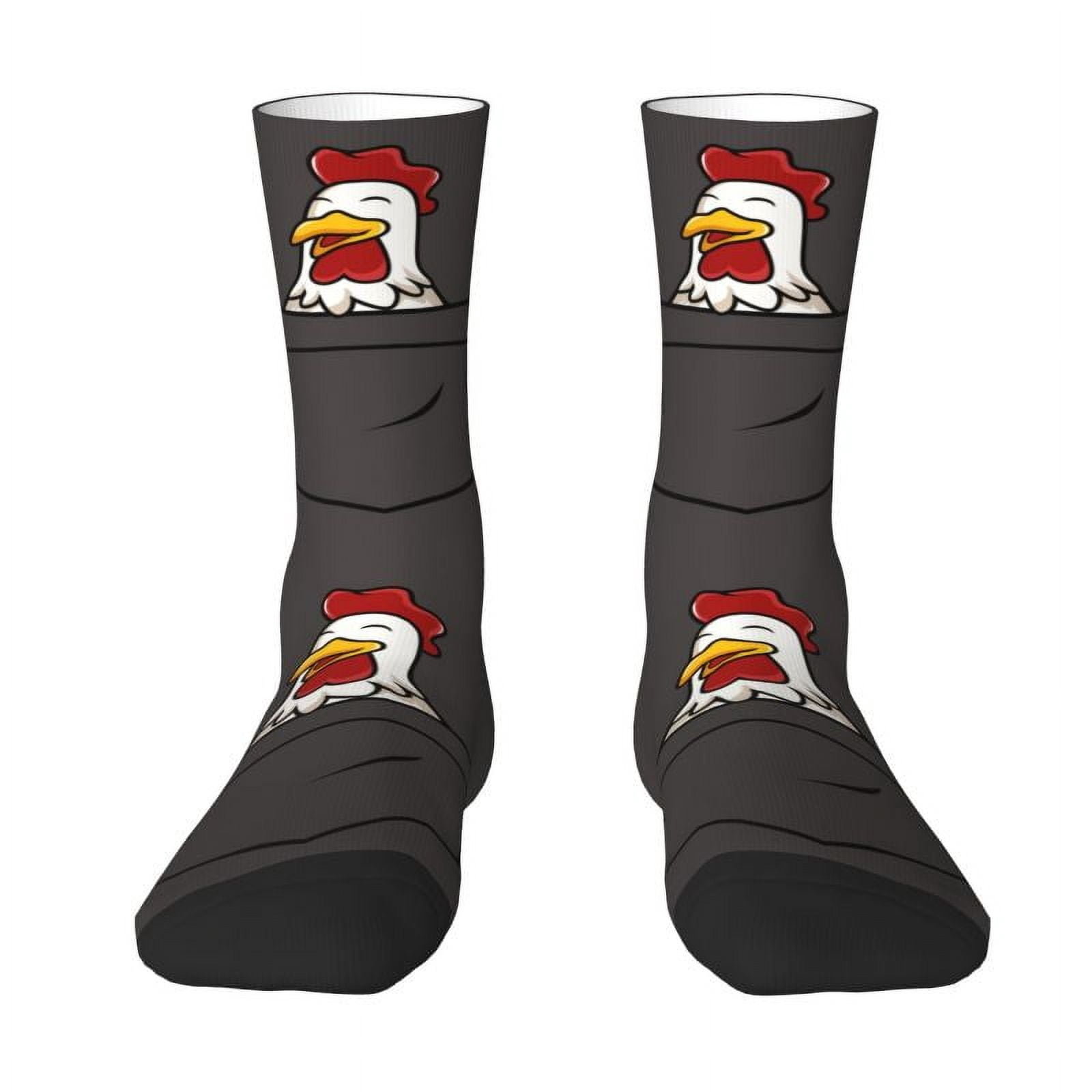 Alex 2025 Custom Kawaii Men’s Funny Chicken Legs Dress Socks, Unisex ...