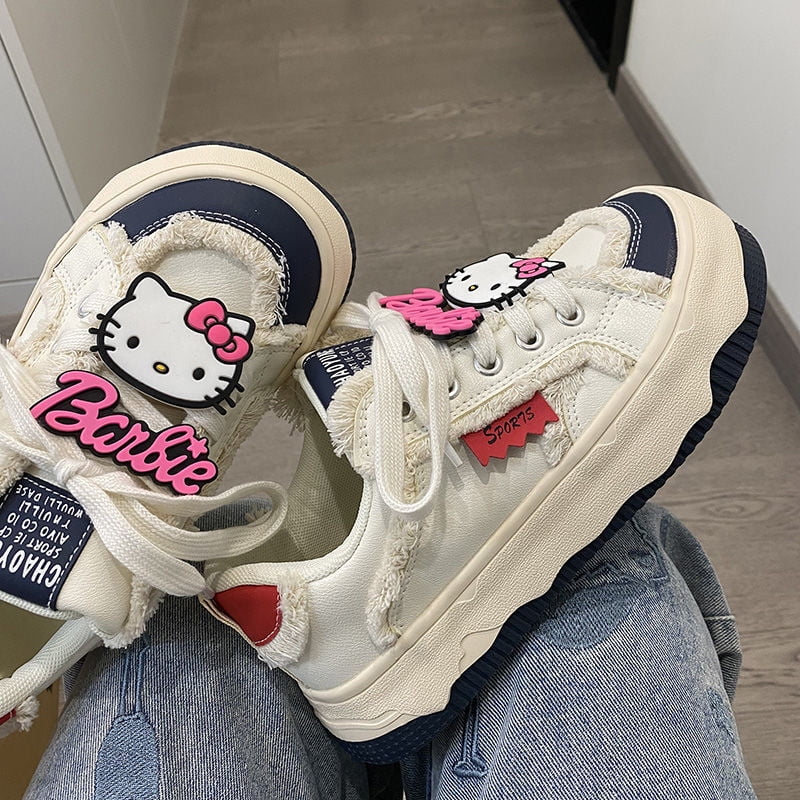 Alex 2025 Sanrio Hello Kitty Cartoon Women's Off-White Platform ...