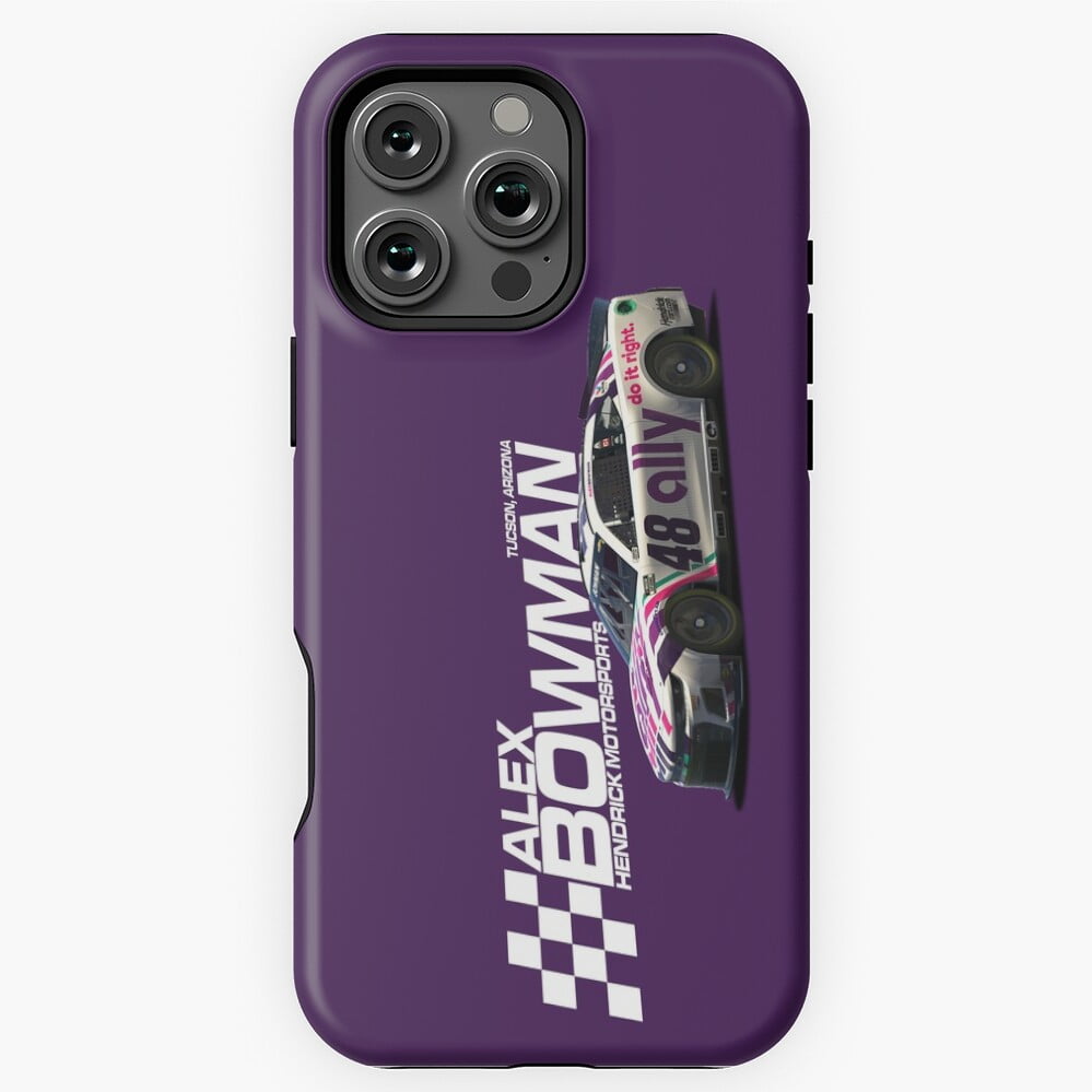 Alex Bowman 2022 White NASCAR Car Phone Case for iPhone 16 15 14 13 12 ...