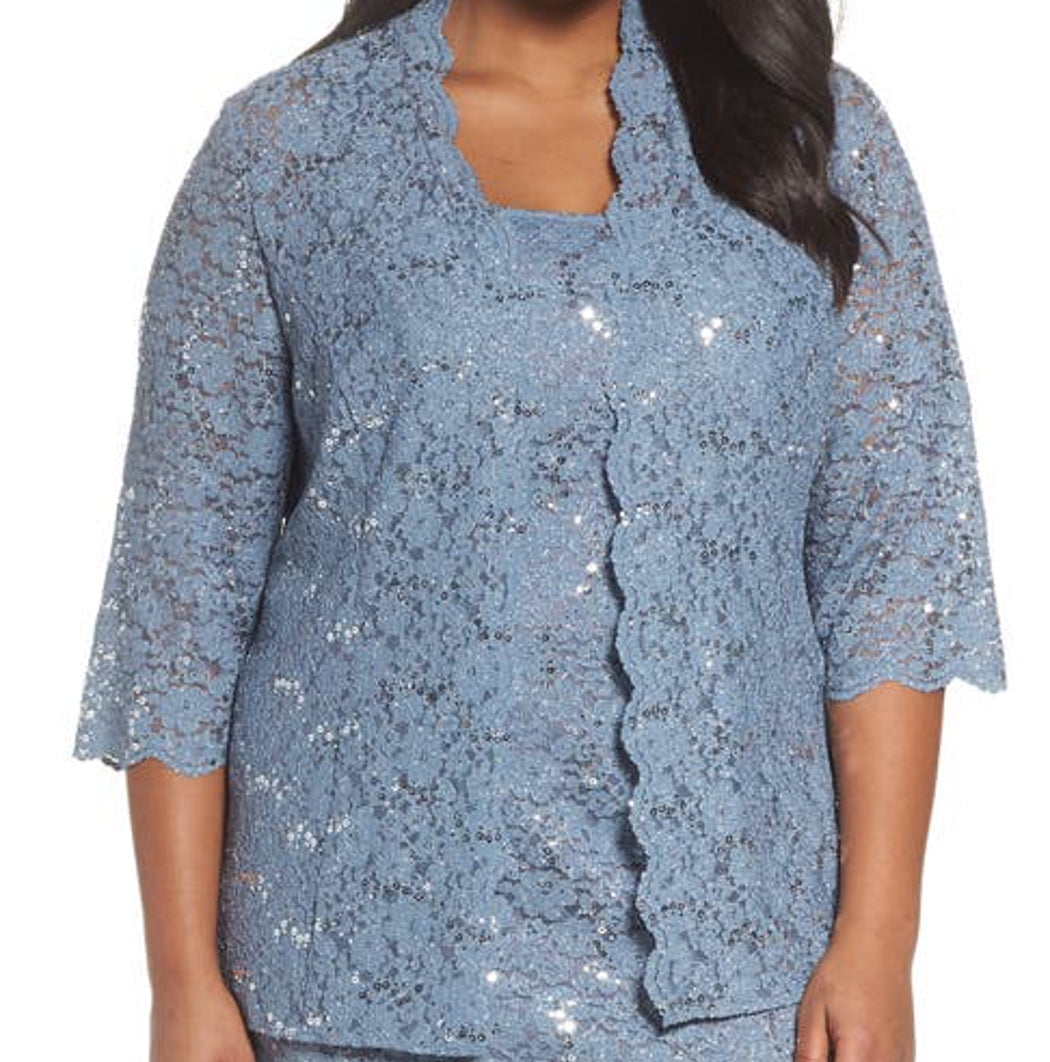 Alex Evenings Womens Plus Size Sequined Lace Jacket - Walmart.com