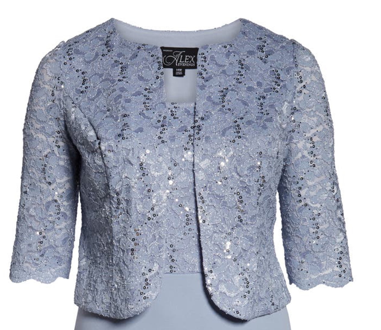 Alex Evenings Womens Plus Size Sequined Lace Jacket - Walmart.com
