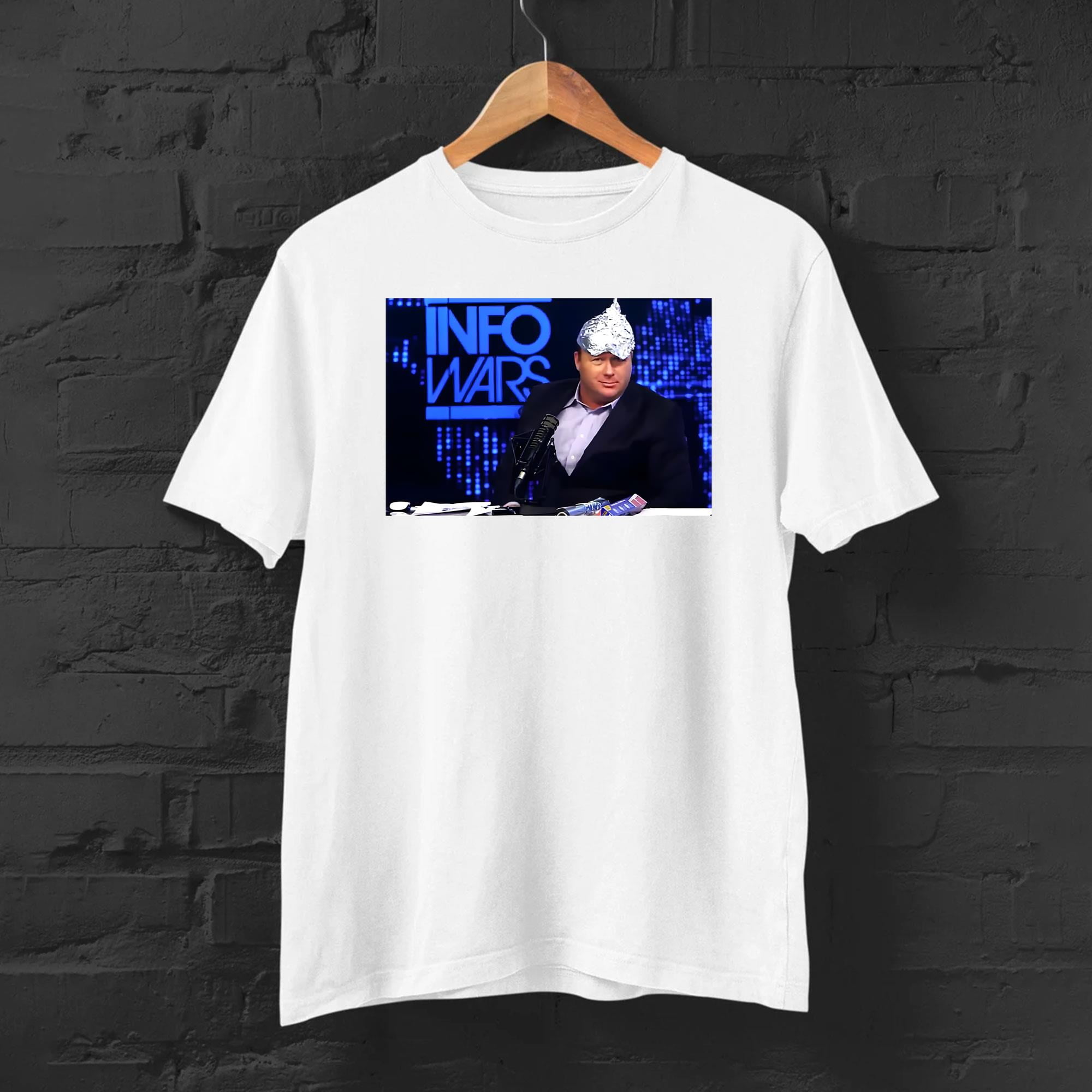 Alex Jones tin foil hat conspiracy infowars Unisex Short Sleeve Tee ...