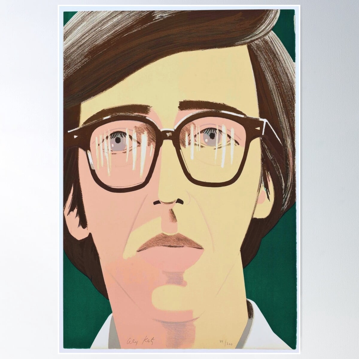 Alex Katz - Portrait Of A Poet. Kenneth Koch (1970) Poster Wall Art ...