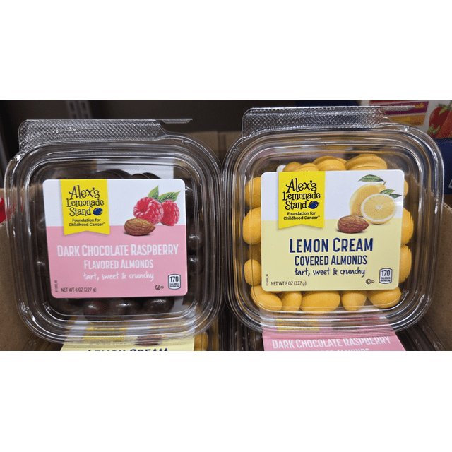 Alex Lemon Stand Dark Chocolate Raspberry Flavored Almonds & Lemon ...