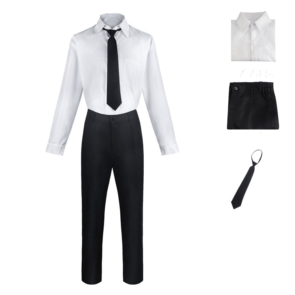 Alex Makima Cosplay Costume Anime Chainsaw Man Black Trench Coat Shirt ...