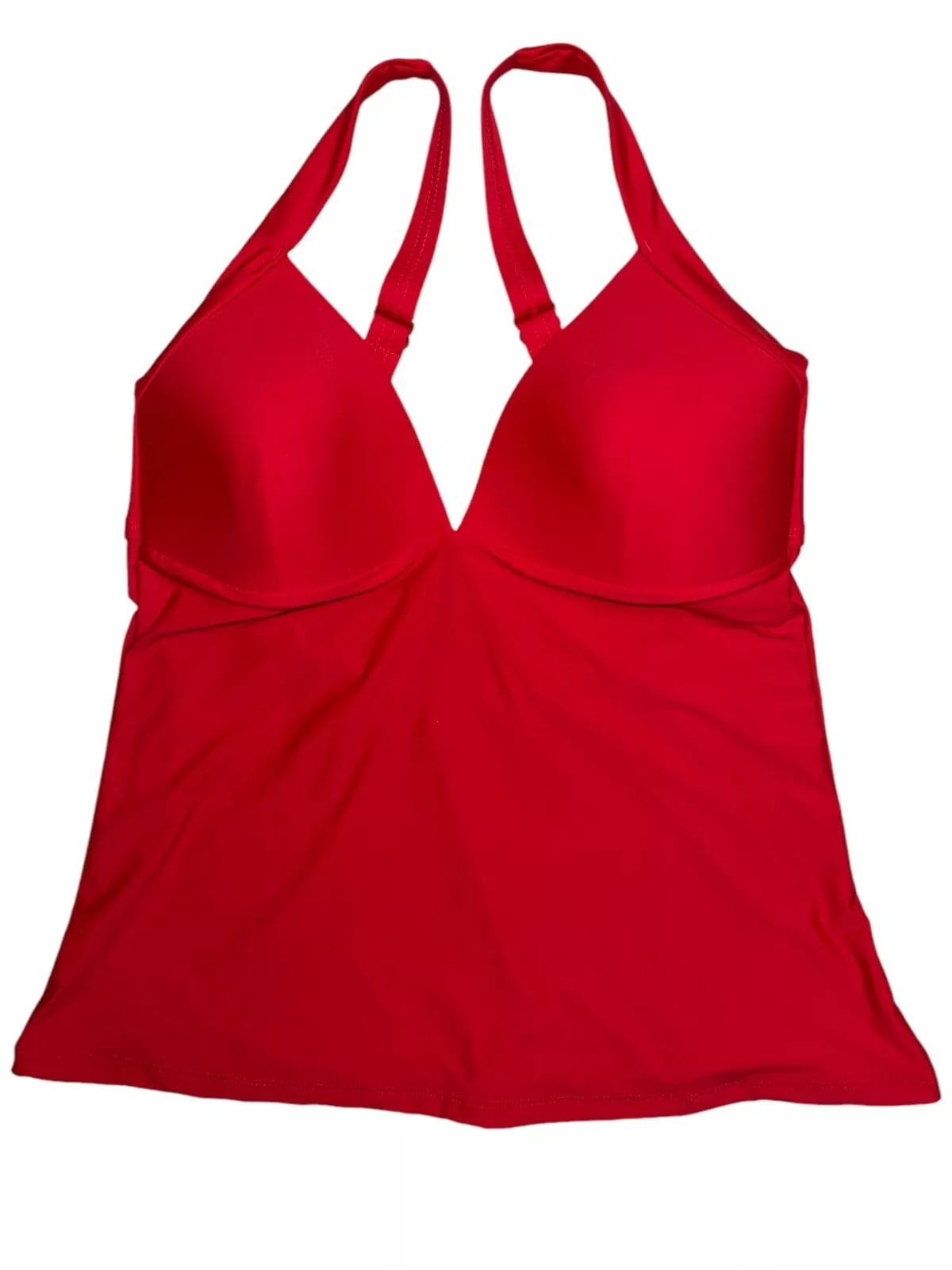 Alex Marie Solid Molded Cups Triangle Tankini Swim Top - L - Walmart.com