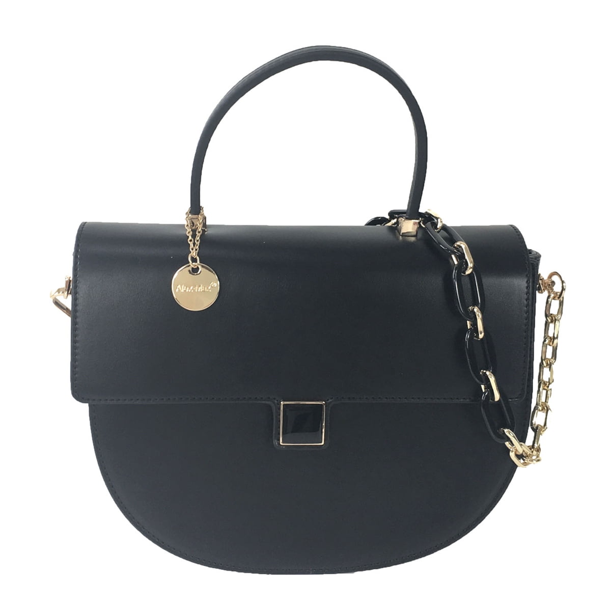 Alex Max Zoey Chain Link Vegan Leather Convertible Half Moon Crossbody ...