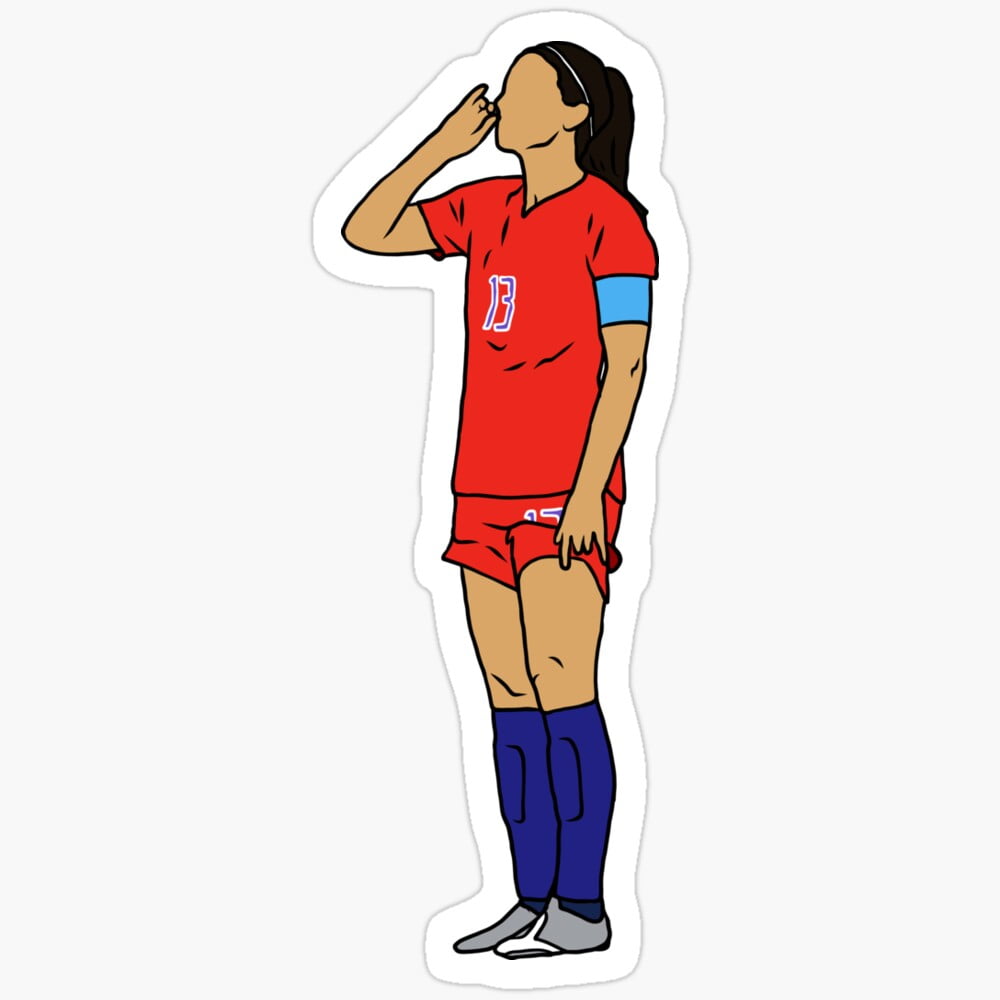 Alex Morgan Sipping Tea Sticker Phone Decal Water Bottle Stickers Car ...