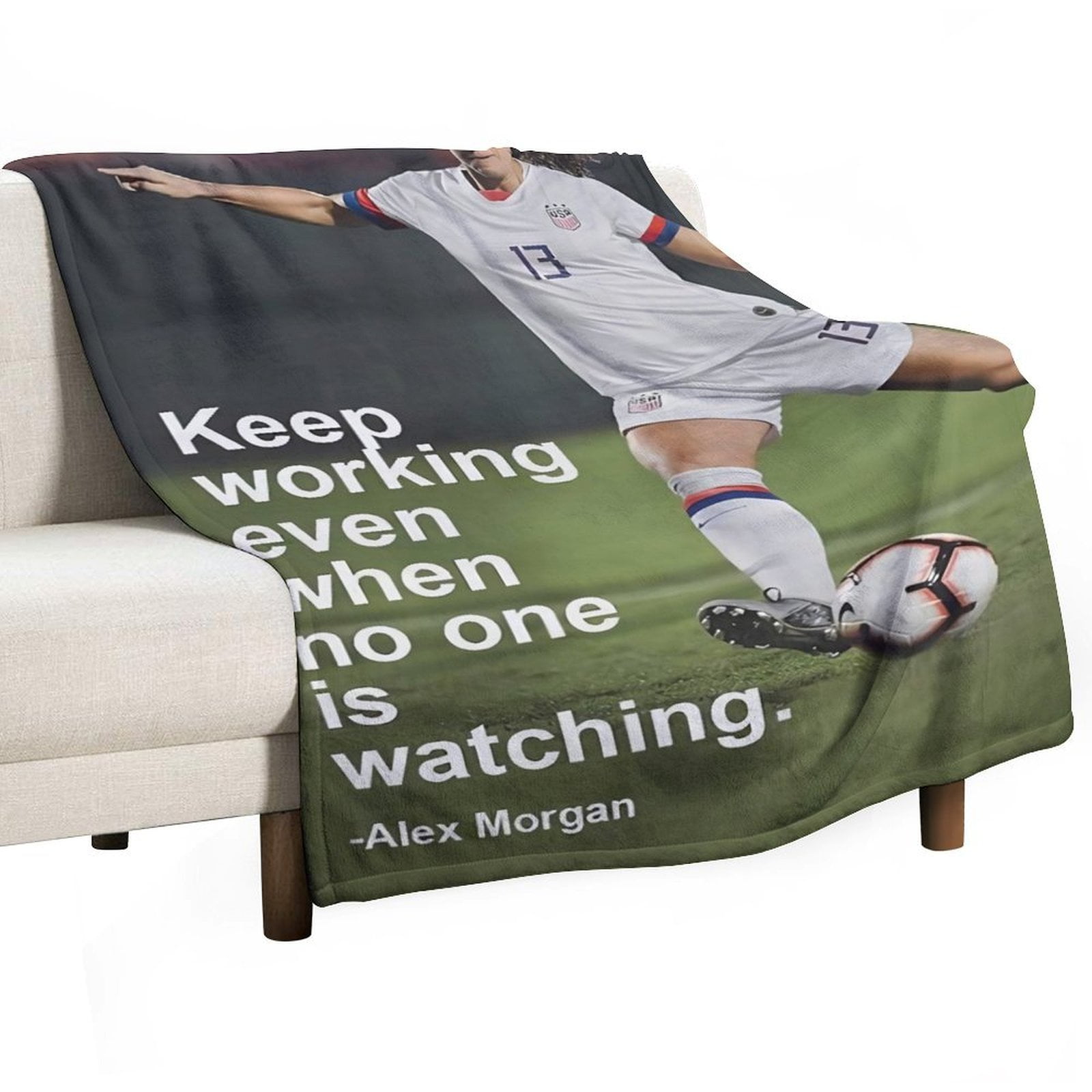 Alex Morgan Sports Flannel Blanket 40x50in(100x125cm) Soft And Comfortable With Clear Patterns ...