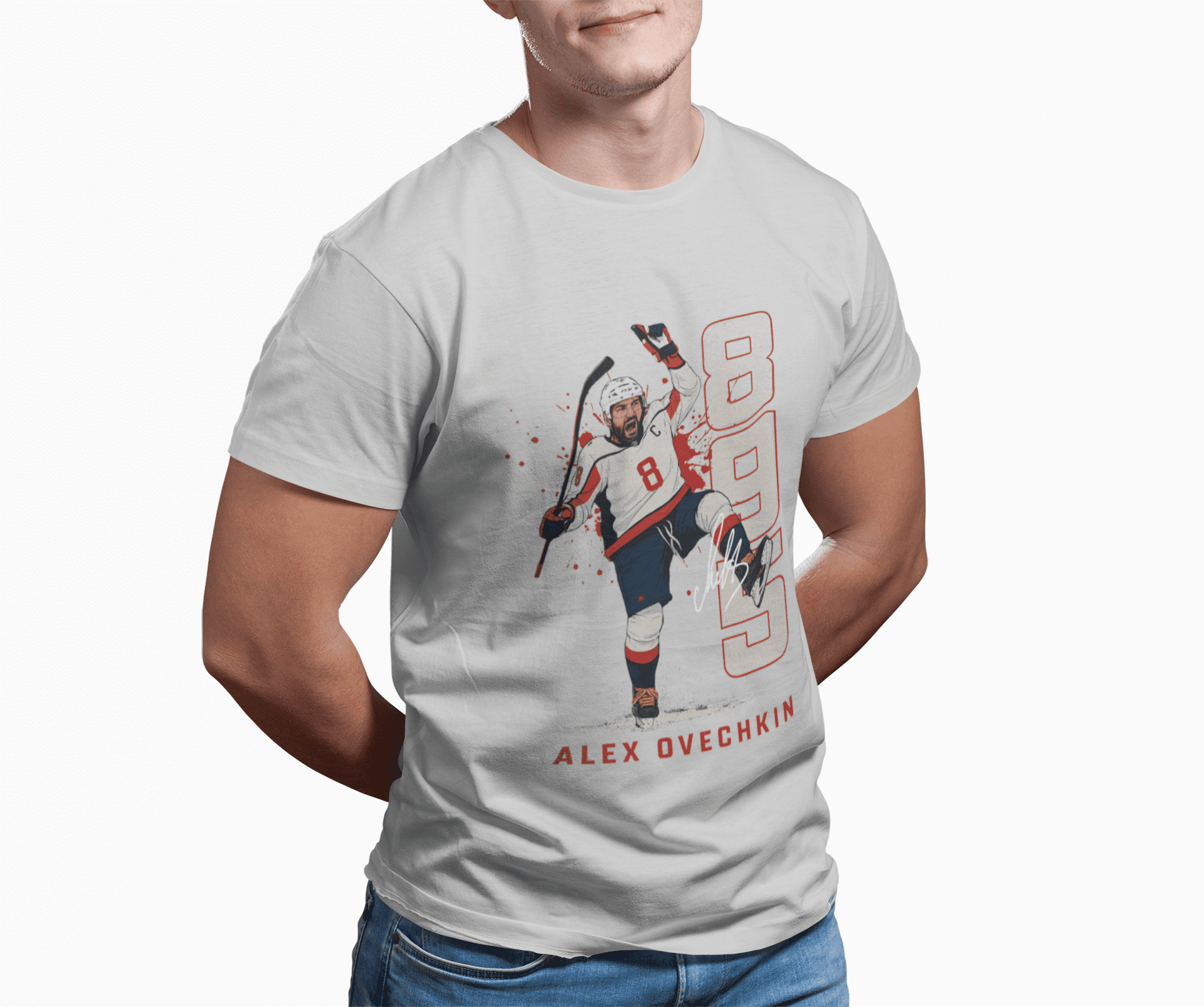 Alex Ovechkin #8 895 Goals Hockey Cartoon for fan Gift Unisex Heavy ...