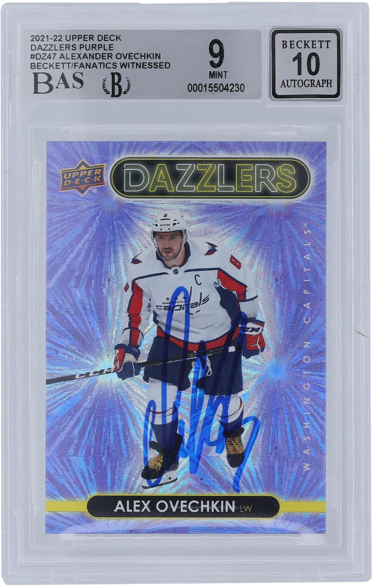 Alex Ovechkin Washington Capitals Autographed 2021-22 Upper Deck Series ...