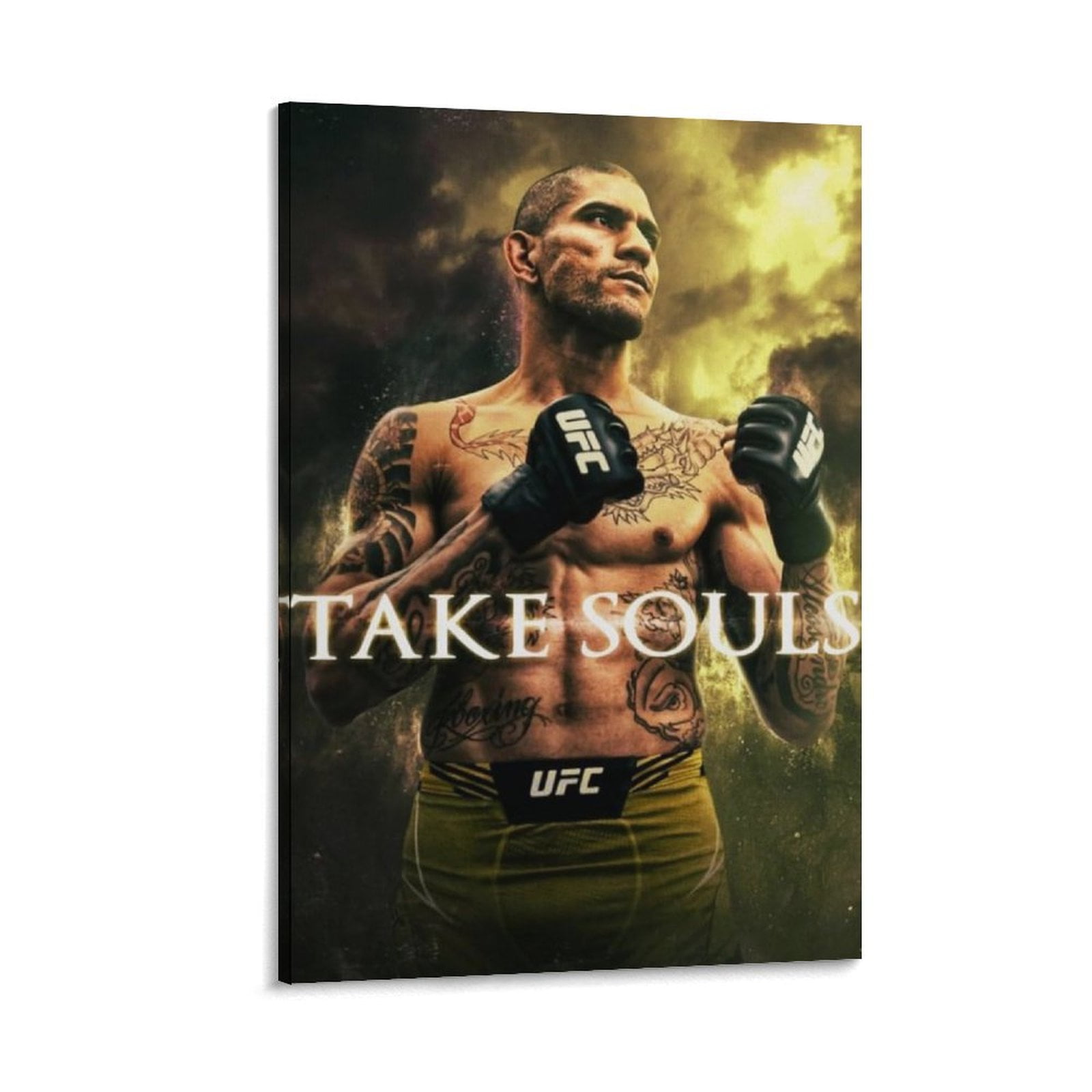 Alex Pereira Fighting Poster Painting On Canvas Wall Art Poster Scroll ...