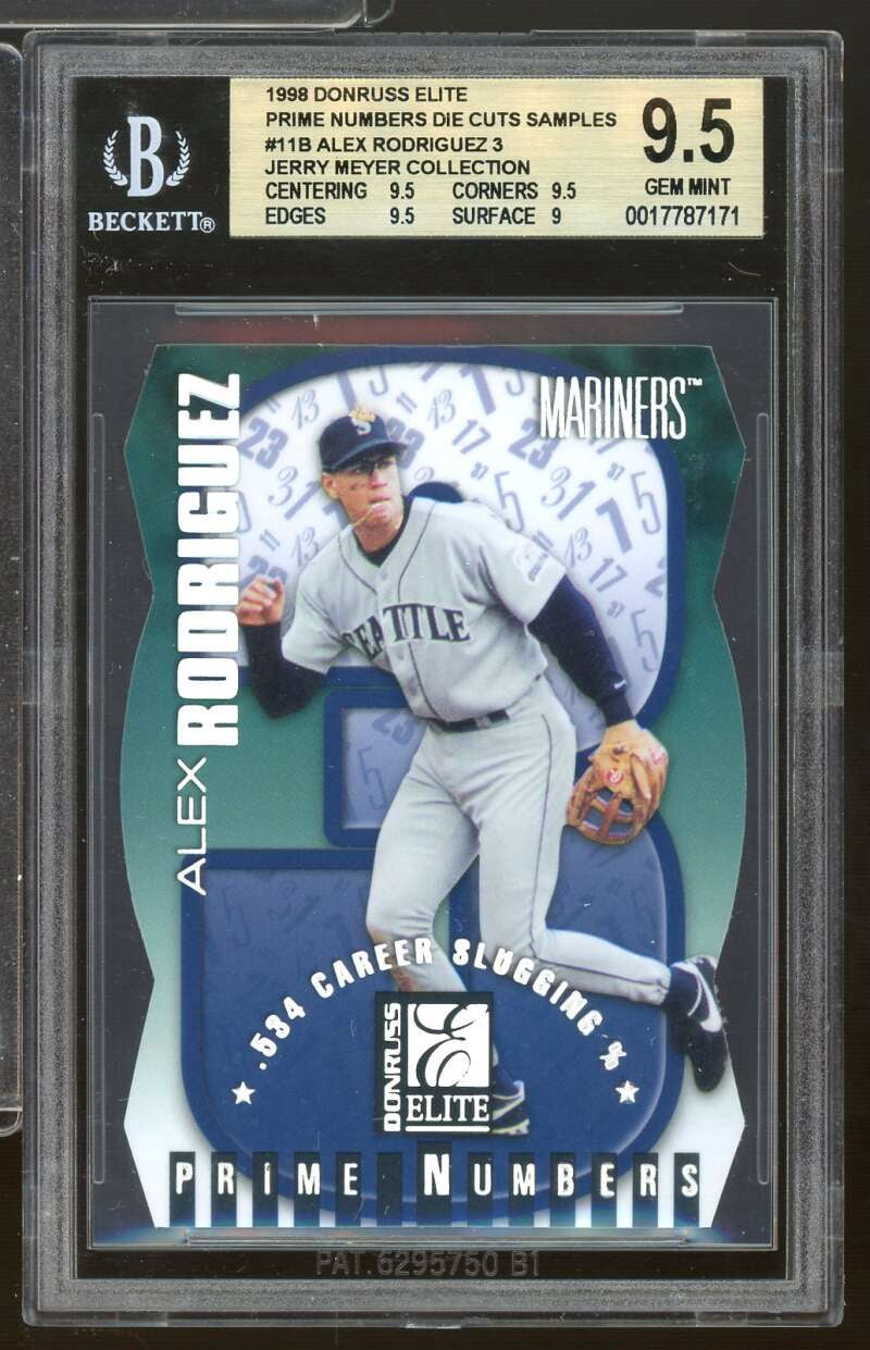 Alex Rodriguez 1998 Donruss Elite Prime Numbers Die Cuts Samples #11B ...