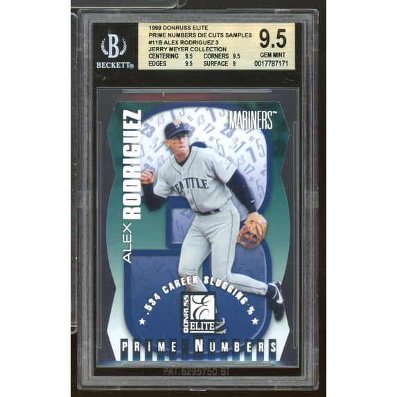 Alex Rodriguez 1998 Donruss Elite Prime Numbers Die Cuts Samples #11B ...