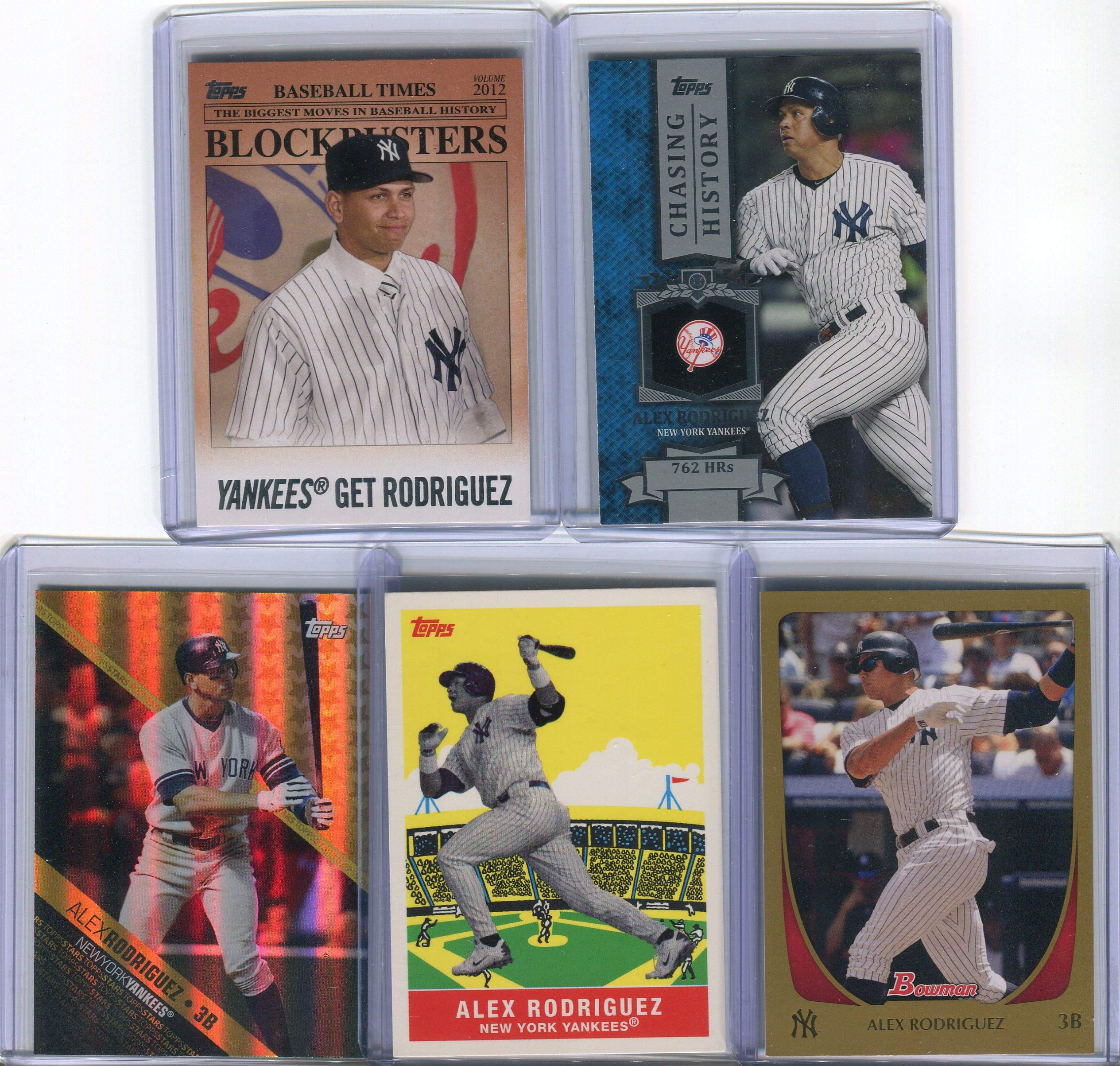 Alex Rodriguez New York Yankees Assorted Baseball Cards 5 Card Lot ...