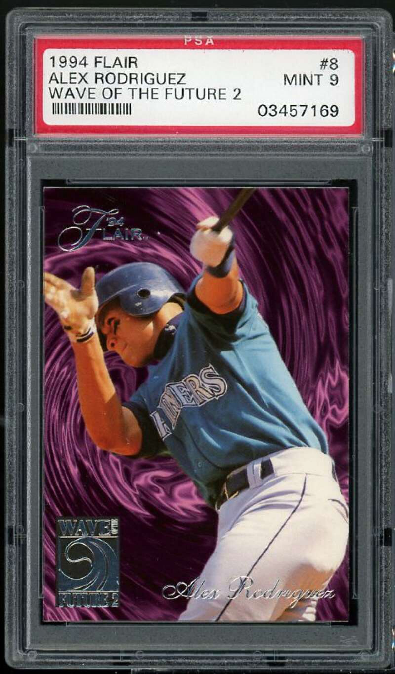 Alex Rodriguez Rookie Card 1994 Flair Wave Of The Future #1994 PSA 9 ...
