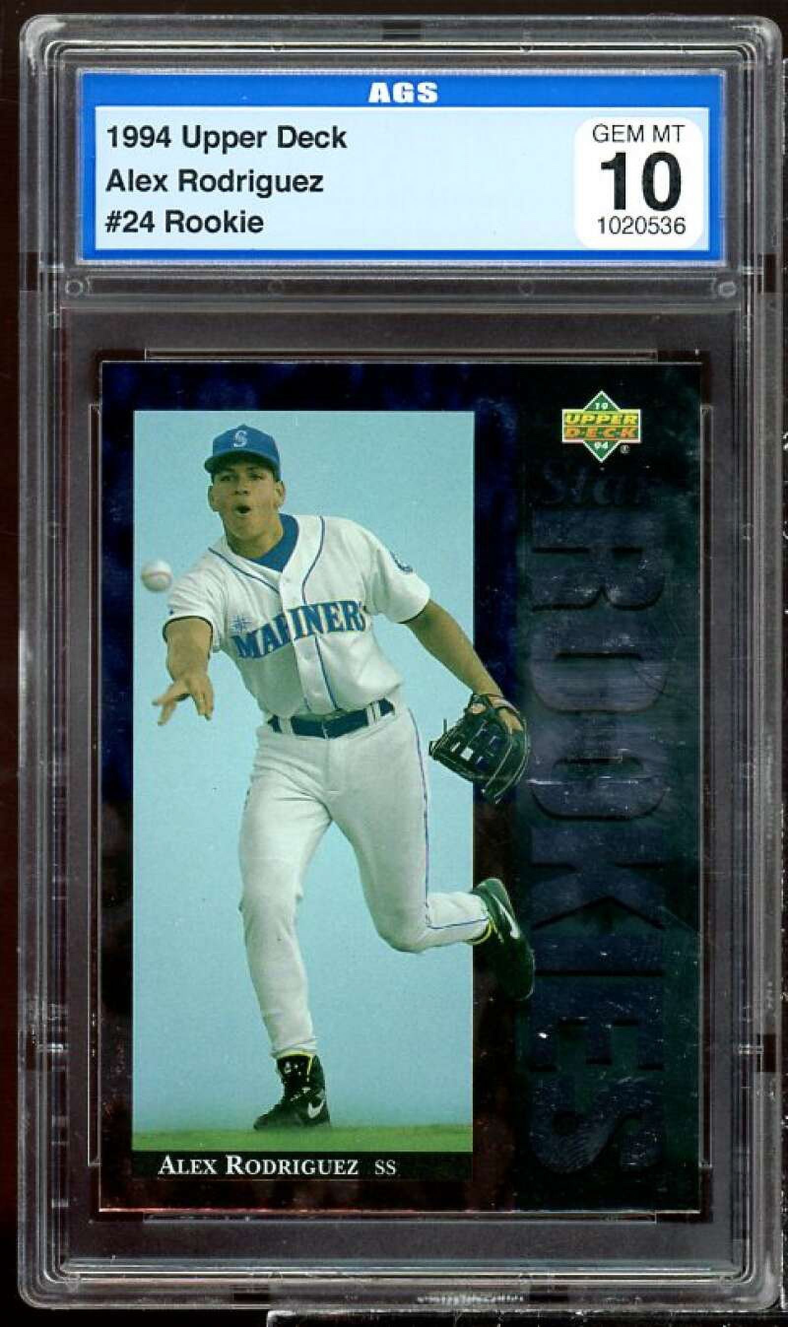 Alex Rodriguez Rookie Card 1994 Upper Deck #24 AGS 10 GEM MT - Walmart.com