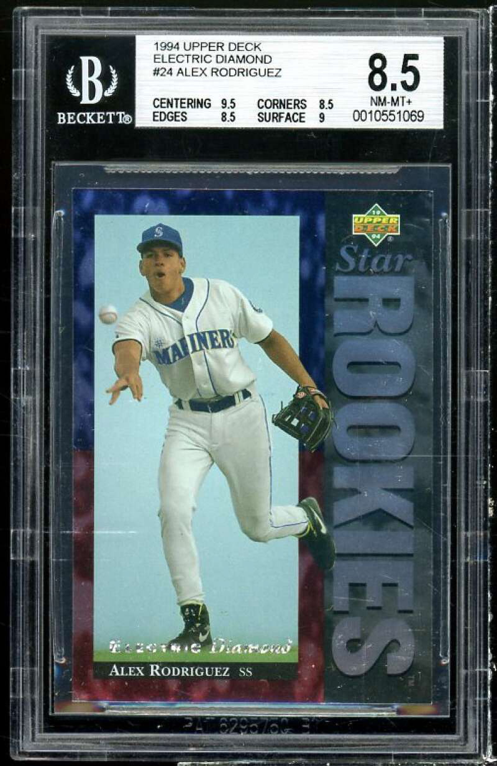 Alex Rodriguez Rookie Card 1994 Upper Deck Electric #24 BGS 8.5 (9.5 8. ...