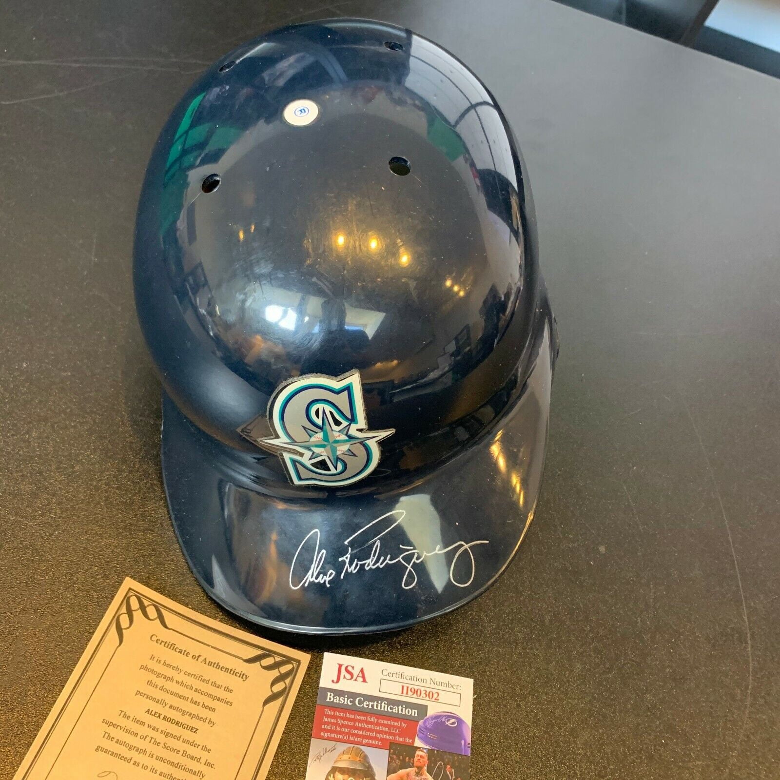 Alex Rodriguez Rookie Era Signed Seattle Mariners Game Model Helmet JSA ...