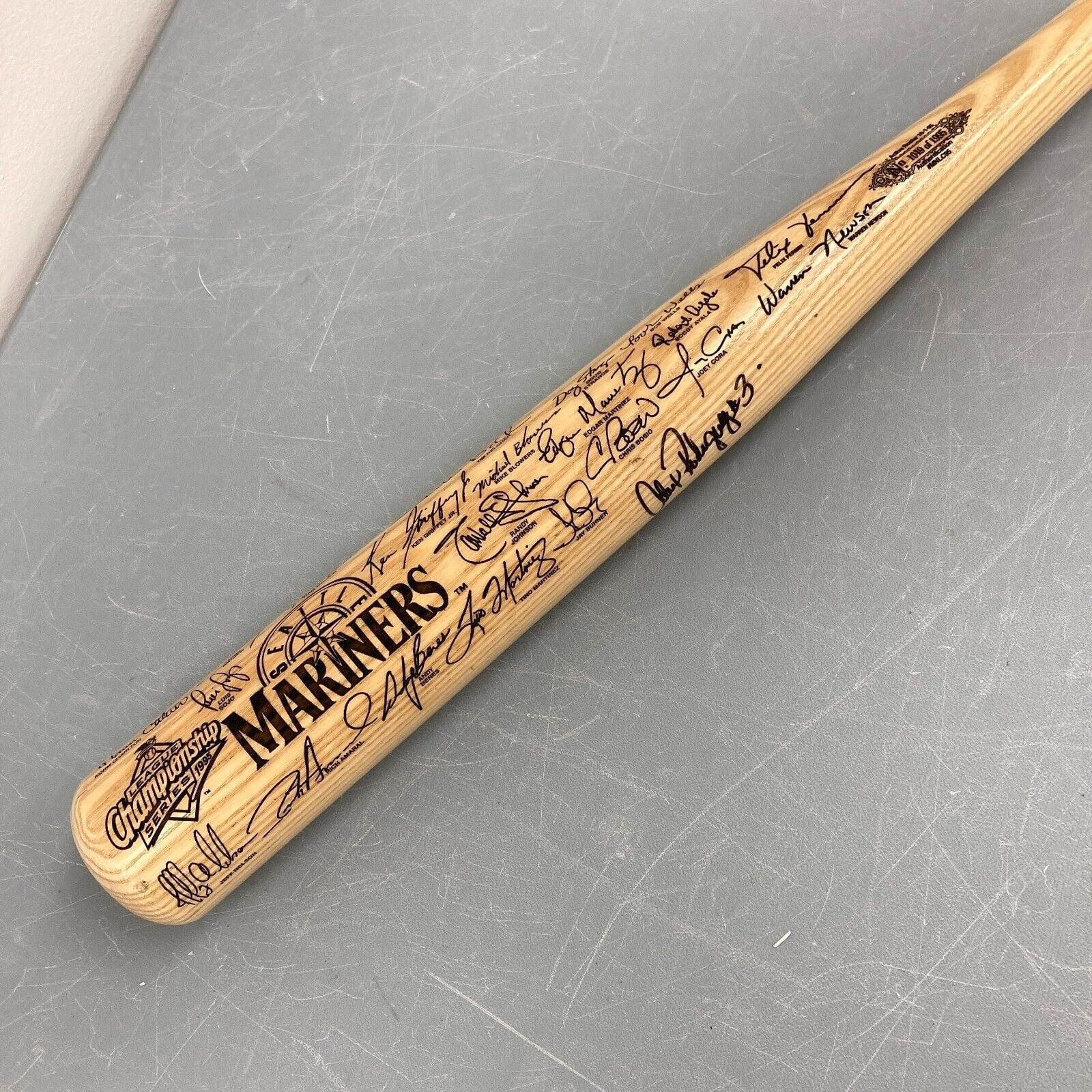 Alex Rodriguez Rookie Signed Seattle Mariners 1995 ALCS Bat Beckett ...