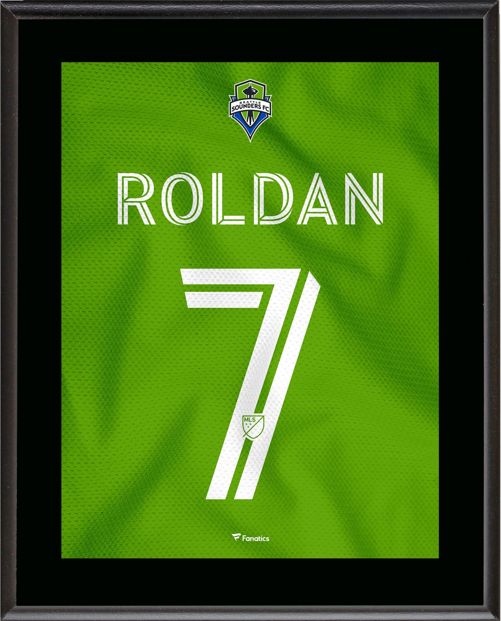 Alex Roldan Seattle Sounders FC 10.5" x 13" Legacy Green Jersey Style ...