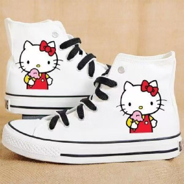 Alex Sanrio Hello Kitty Women's High-Top Canvas Sneakers, Cute Lolita ...