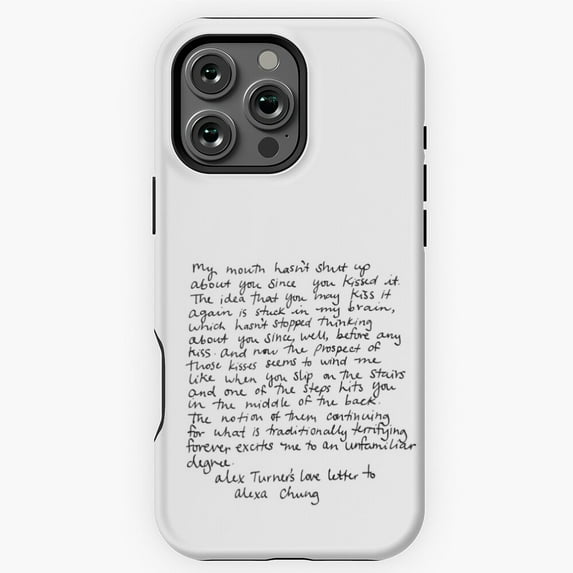 Alex Turner's Love Letter Alexa Phone Case for iPhone 16 15 14 13 12 11 ...