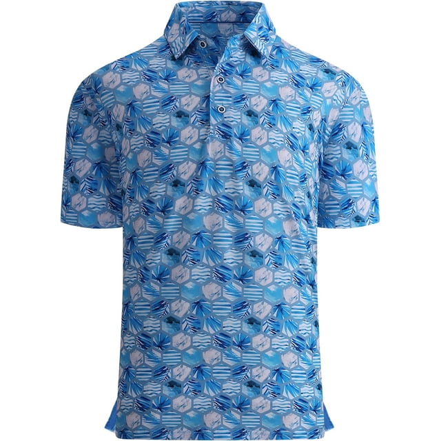 Alex Vando Mens Golf Shirt Moisture Wicking Quick-Dry Print Performance ...