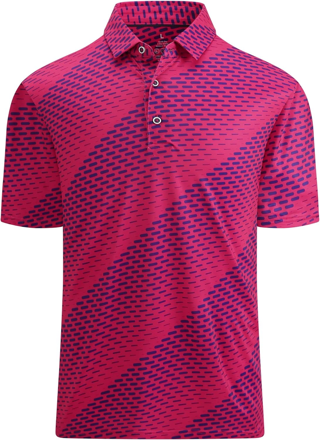 Alex Vando Mens Golf Shirt Moisture Wicking Quick-Dry Print Performance Polo Shirts for Men ...