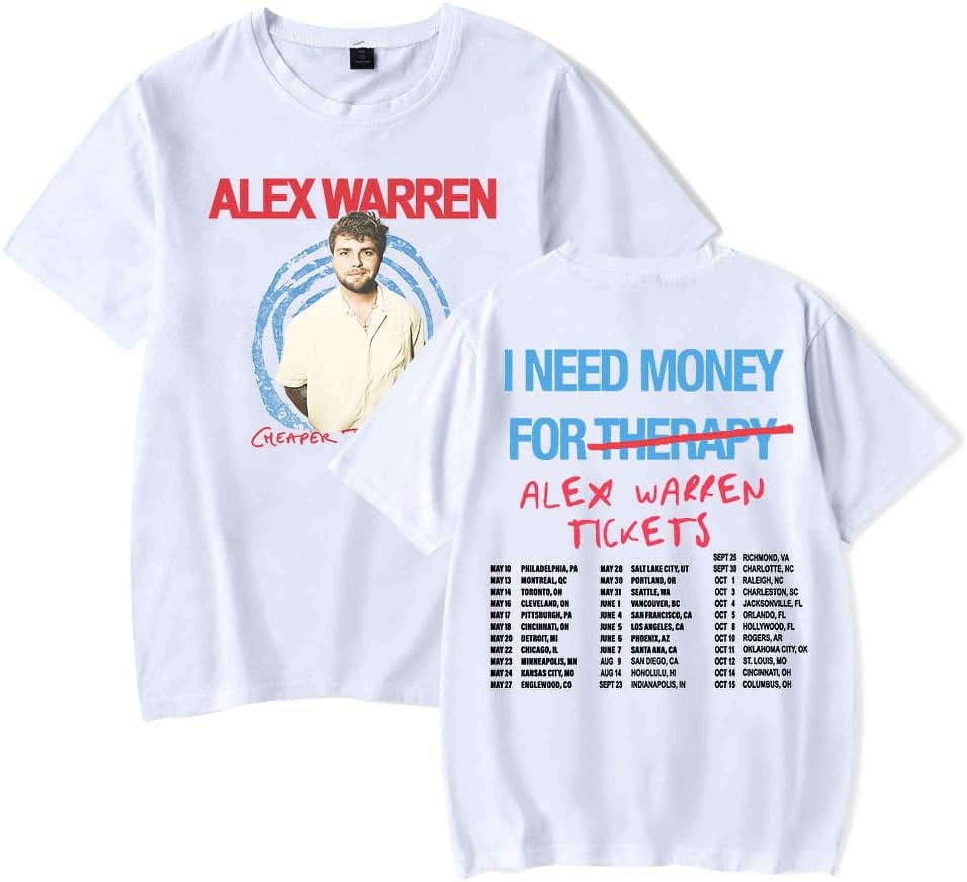 Alex Warren Cheaper Than Therapy Global Tour Merch - Unisex Short ...
