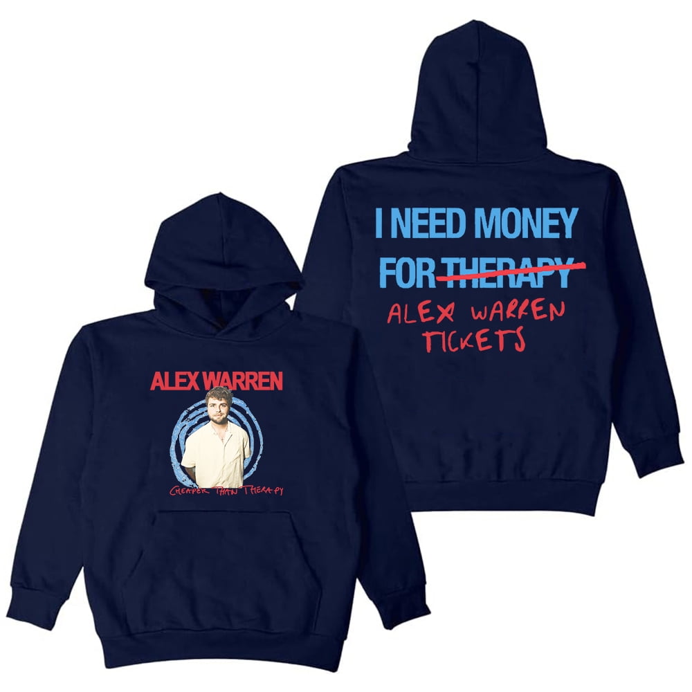 Alex Warren Cheaper Than Therapy Merch Hoodie Long Sleeve Streetwear ...