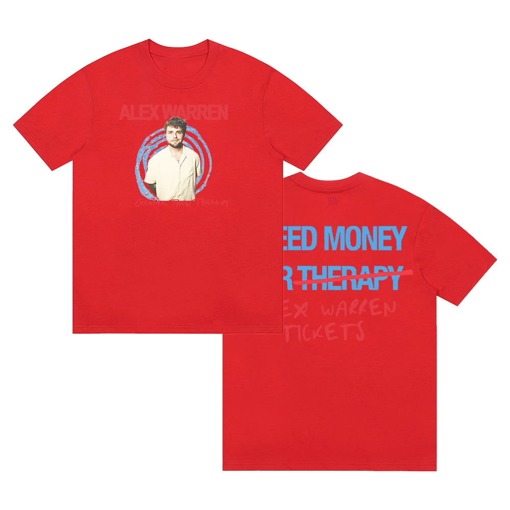 Alex Warren Cheaper Than Therapy Merch T-shirt Crewneck Short Sleeve ...