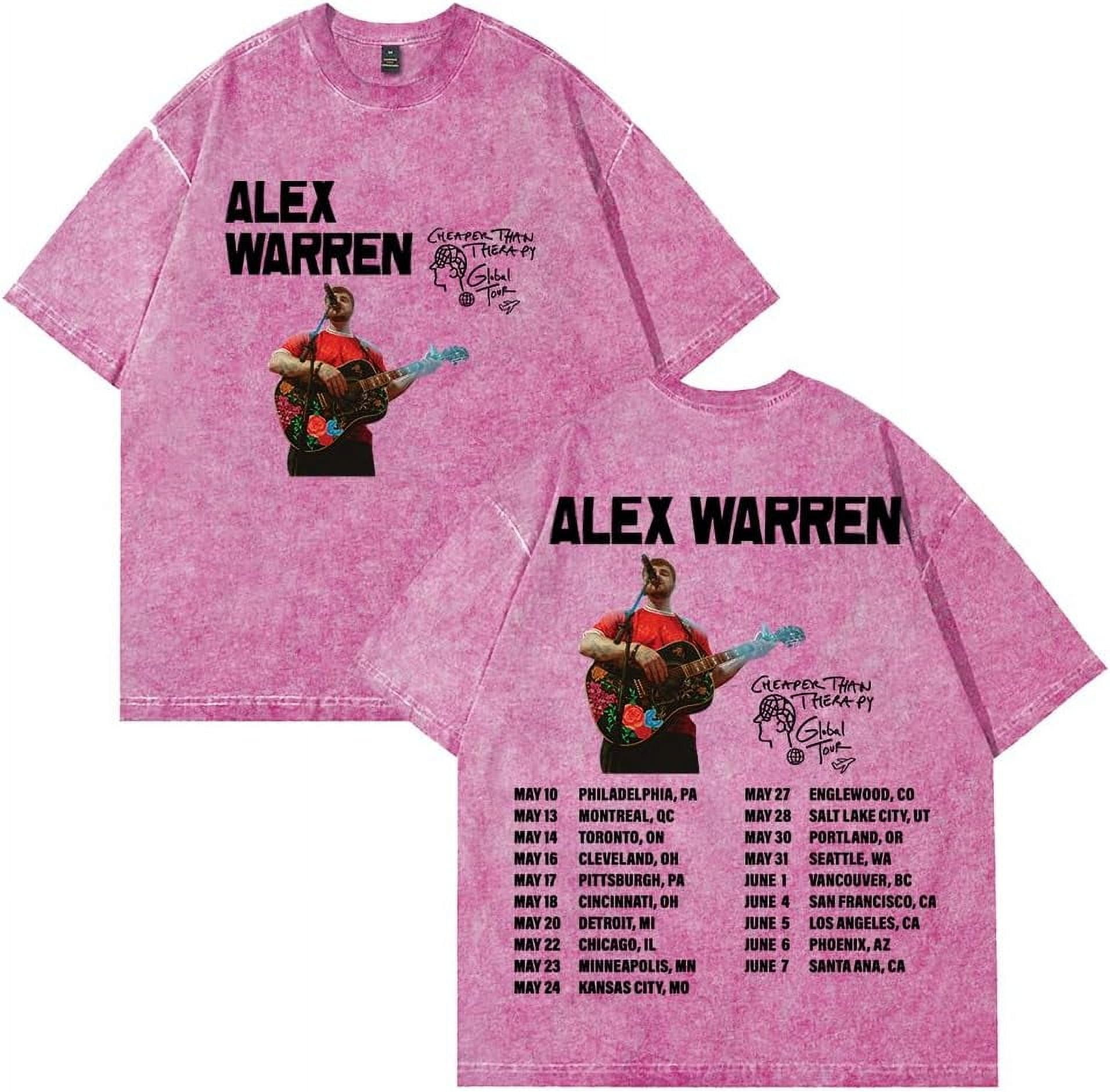 Alex Warren Cheaper Than Therapy Tour 2025 - Short Sleeve Cotton Tee ...