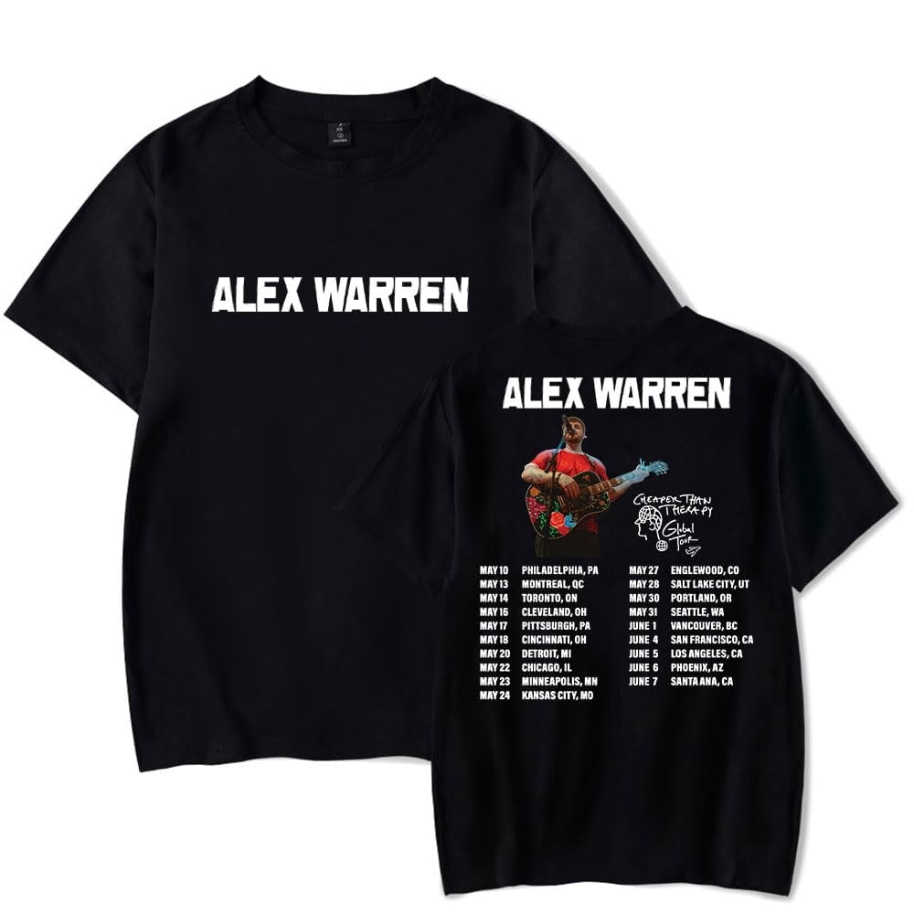 Alex Warren Merch Cheaper Than Therapy Tour 2025 T-Shirt Unisex Fashion ...