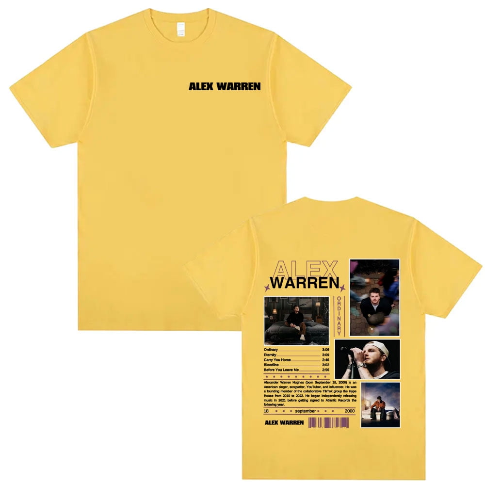 Alex Warren Ordinary Tour 2025 Merch Unisex Oversized Soft Cotton ...
