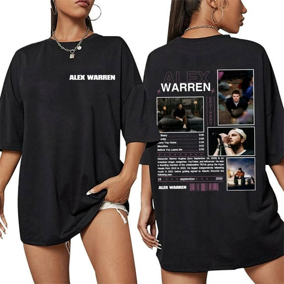 Alex Warren Ordinary Tour 2025 Merch Unisex Oversized Soft Cotton ...