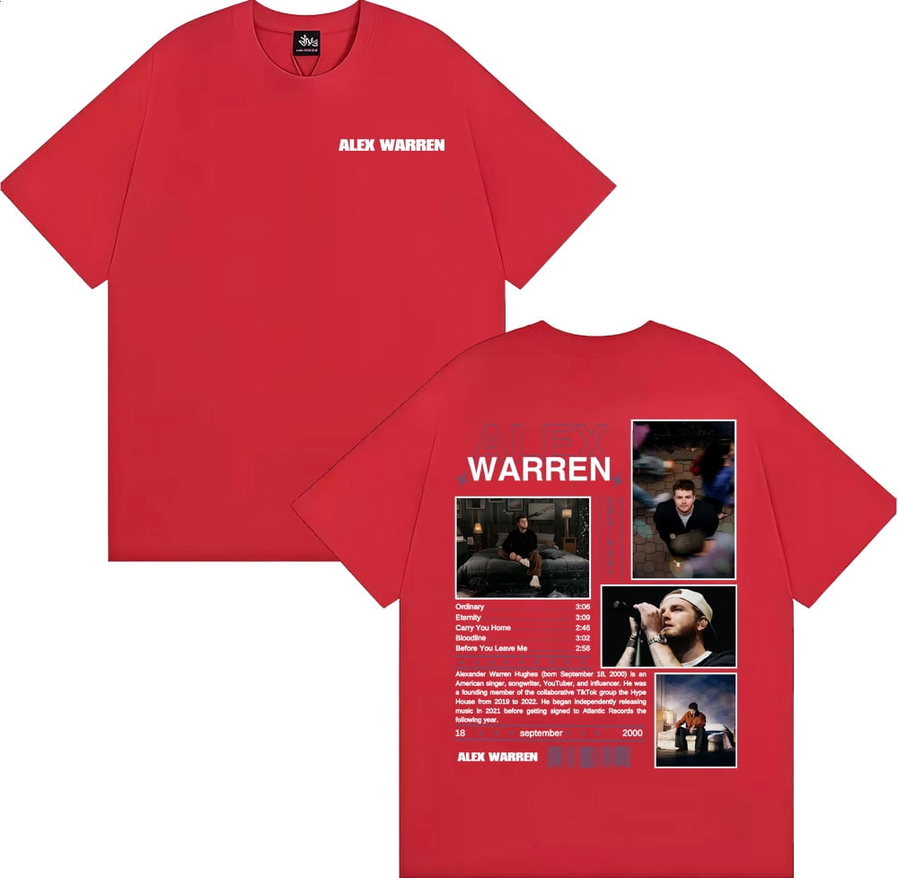Alex Warren Ordinary Tour Merch Unisex Oversized Soft Cotton Graphic ...